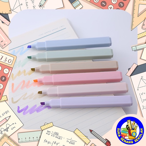 Jual Highlighter Morandi Set 6pcs Pastel Color S0206 | Shopee Indonesia
