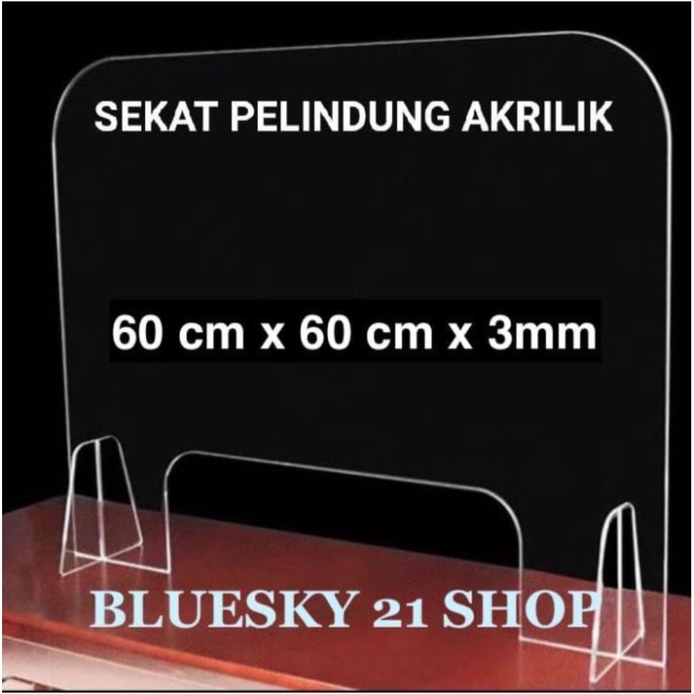 Jual PARTISI / SEKAT / PEMBATAS MEJA AKRILIK TABLE DIVIDER 60 x 60 x ...