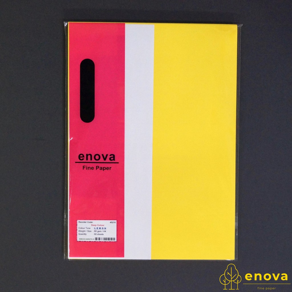 Jual Fancy Art Paper ENOVA | Deep Lemon | A4 80GSM (Kuning) | Shopee ...
