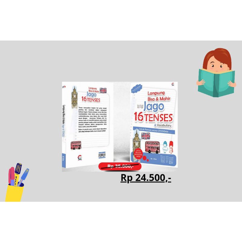 Jual BUKU JAGO 16 TENSES & VOCABULARY | Shopee Indonesia