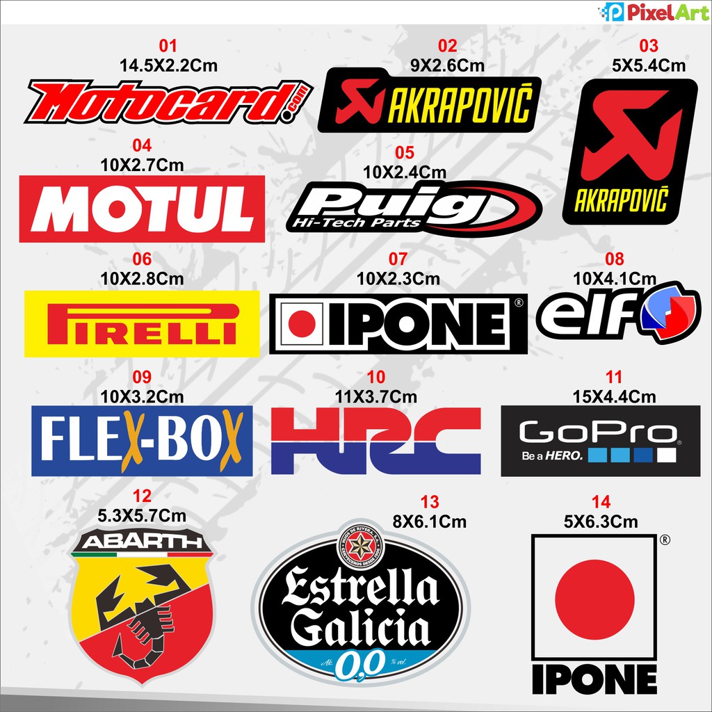 Jual STICKER SPONSOR SUPERBIKE MOTUL MOTOCARD MICHELIN STIKER MOTOGP ...