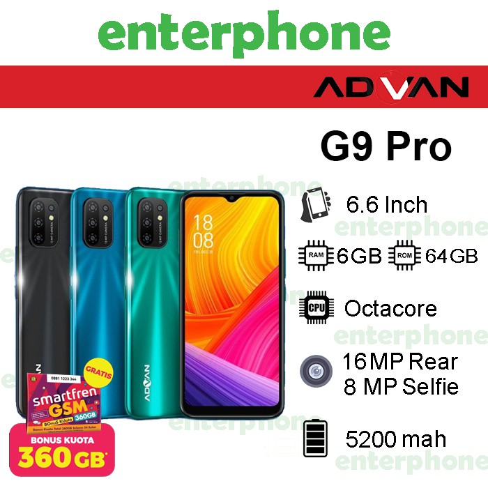 Jual ADVAN G9 PRO 6/64 RAM 6GB ROM 64GB GARANSI RESMI 1 TAHUN | Shopee Indonesia