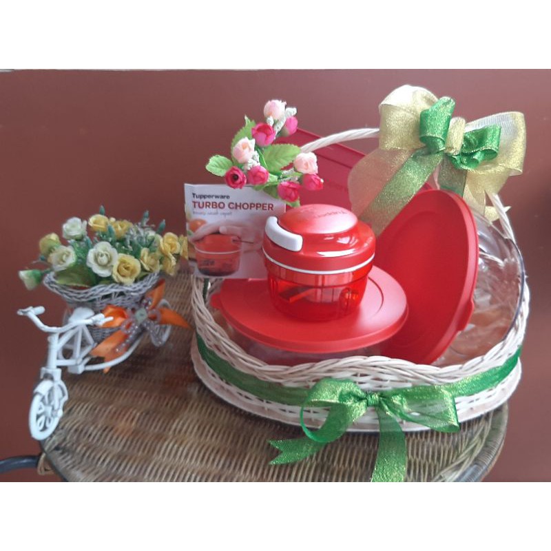 Jual Parcel tupperware turbo chopper, cleare bowl, season saver ...