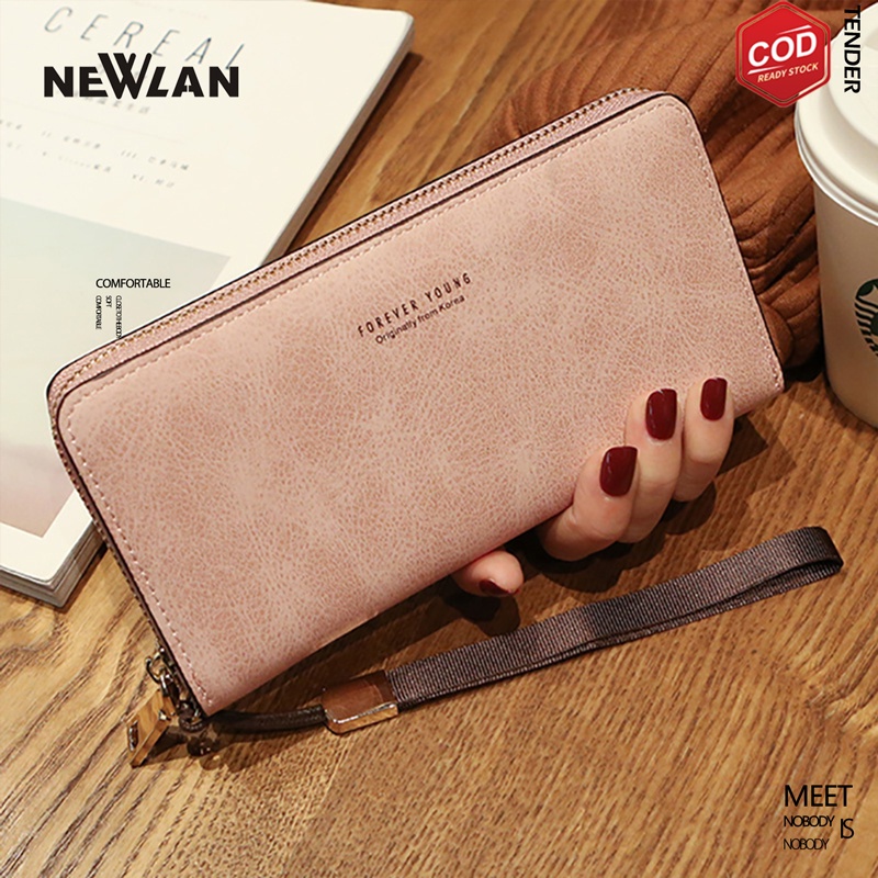 Jual Newlan BB005 DOMPET WANITA PREMIUM PINK KULIT PANJANG KOREA MURAH ...