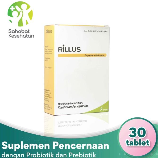 Jual Rillus 30 Tablet Kunyah Probiotik dan Prebiotik | Shopee Indonesia