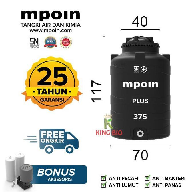 Jual Tangki Air MPOIN PLUS 400 Liter WAVE | Toren Air | Tandon Air ...