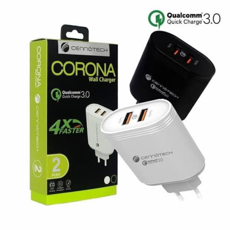Jual Adaptor charger Corona Qualcomm Quick changer 3,0 Super Pascarging | Shopee Indonesia