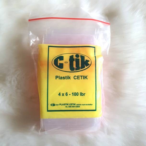 Jual MURAH ISI 100LEMBAR Klip Plastik Uk.4x6 (Plastik Cetik) merk C-tik ...