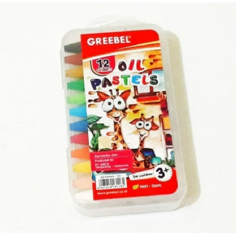 Jual GREEBEL CRAYON 12 COLOR OIL PASTELS / KRAYON MEWARNAI 12 WARNA ...