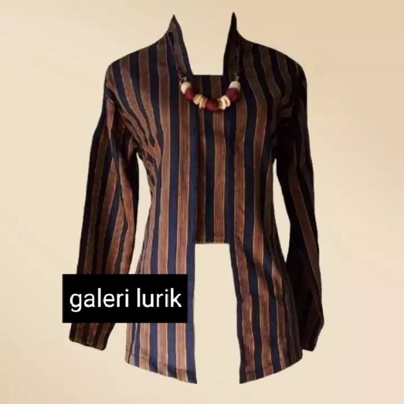 Jual Kebaya Kutubaru Batik-Kebaya Lurik Wanita- Baju Lurik Wanita | Shopee Indonesia