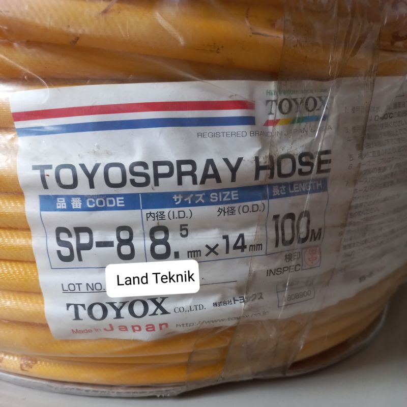 Jual selang angin kompresor toyox - toyo spray hose eceran / 1 meter ...