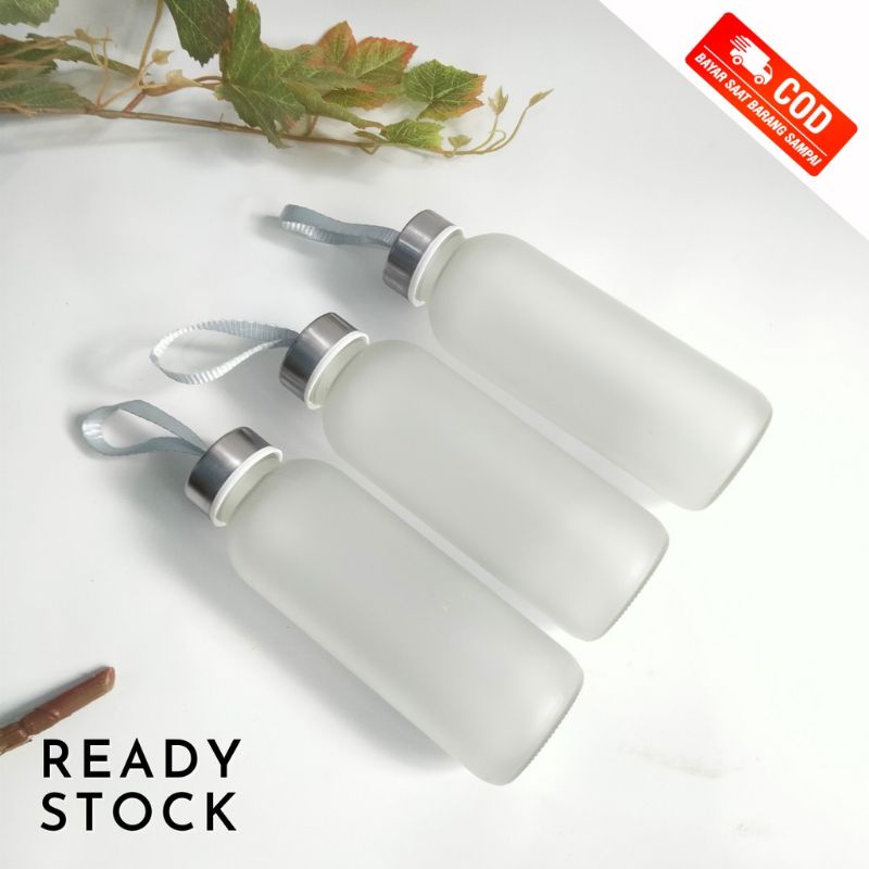 Jual Botol Kaca Polos Doff Botol Kaca Polos Doff 420ml Botol Minum ...