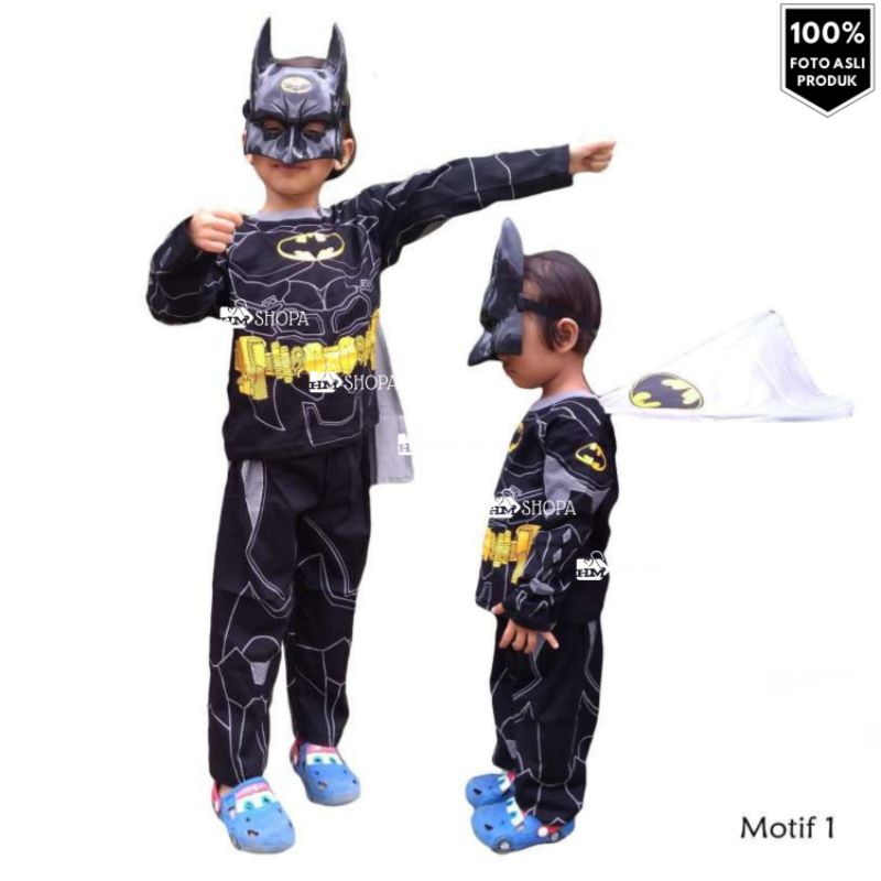 Jual HM Baju Kostum Anak Batman TOPENG Baju Setelan Anak Batman ...
