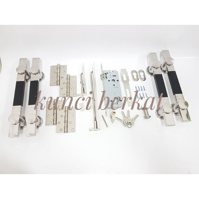 Jual Full Handle Pintu Utama Super Komplit/Handel Pintu Double + Kunci ...