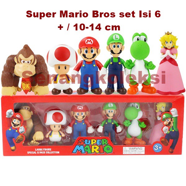 Jual Pajangan Mainan Figure Super Mario Large Figure Special 6 pack ...