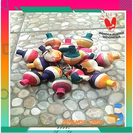 Jual Mainan Jadul Anak Gasing Kayu Gangsing Panggal Kuncung Tradisional ...