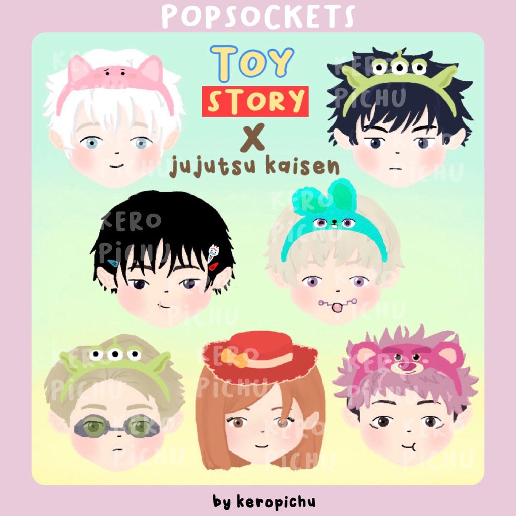 Jual Jujutsu Kaisen jjk x toy story popsocket (gojo, megumi, toji ...