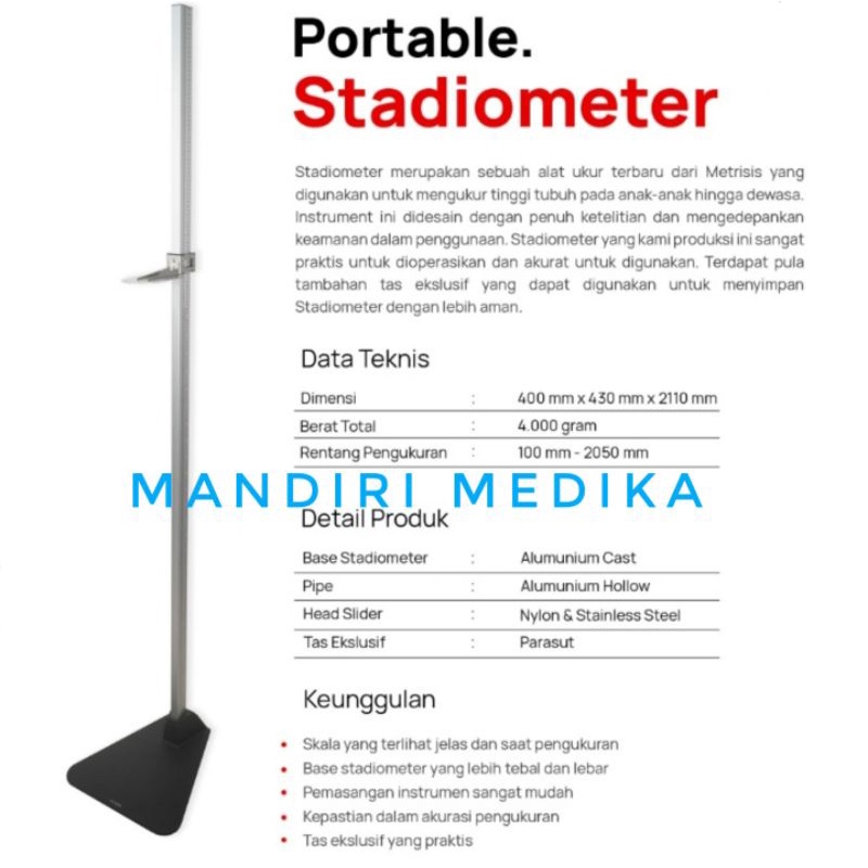 Jual Stadiometer Aluminium Dewasa KEMENKES | Shopee Indonesia
