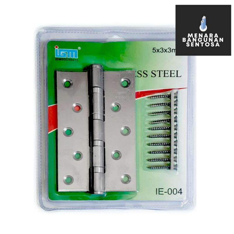 Jual Engsel Stainless Steel IGM 5" Inch Tebal - Engsel Pintu Jendela ...