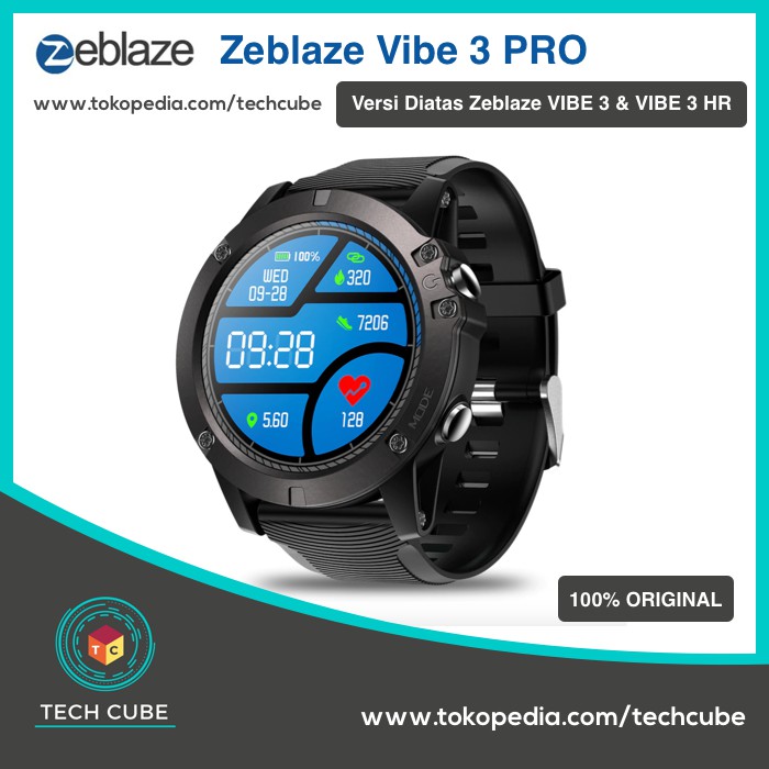 Jual Terviral !! Zeblaze Vibe 3 PRO Full Touchscreen Smartwatch IP67 ...