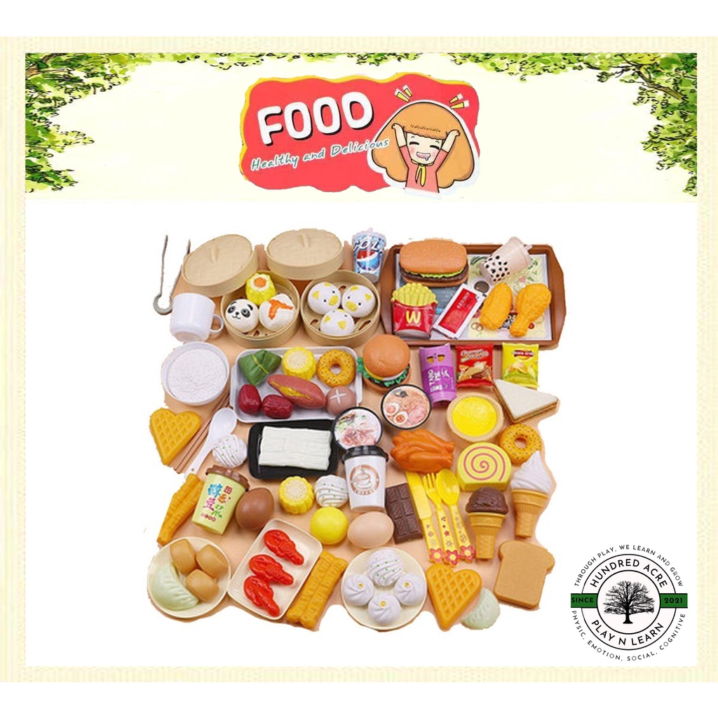 Jual Mainan Masakan Makanan Western Breakfast Dimsum Pizza Food Set ...