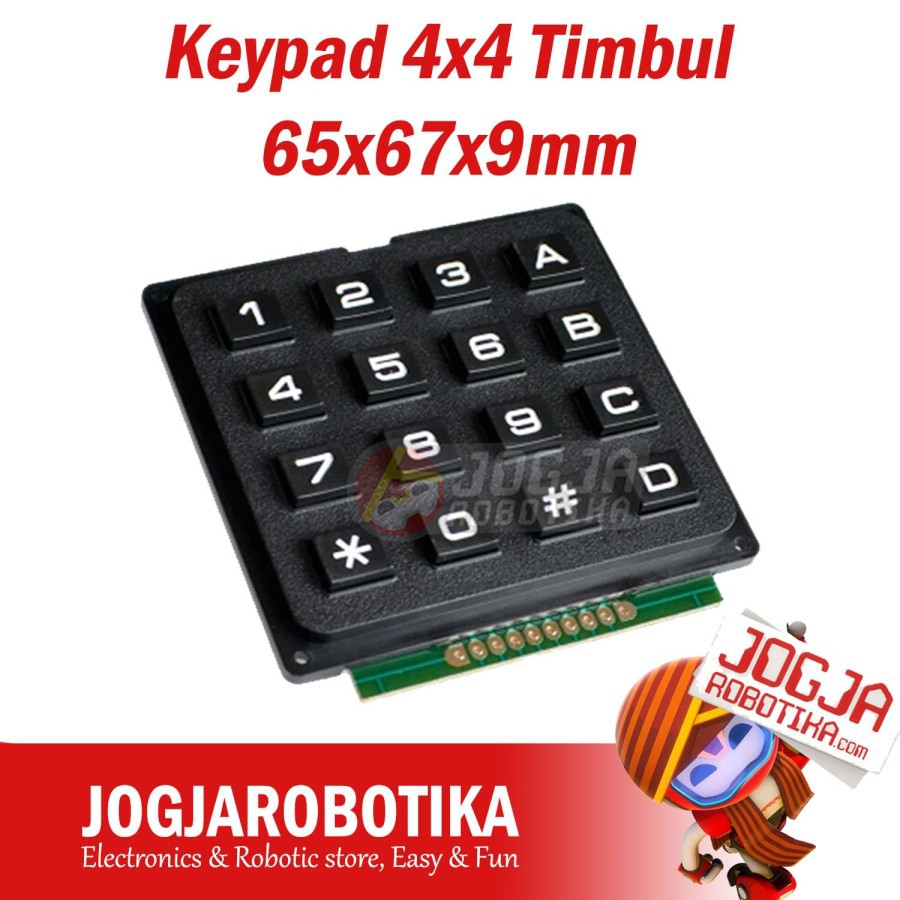 Jual Keypad 4x4 Timbul 65x67x9mm | Shopee Indonesia