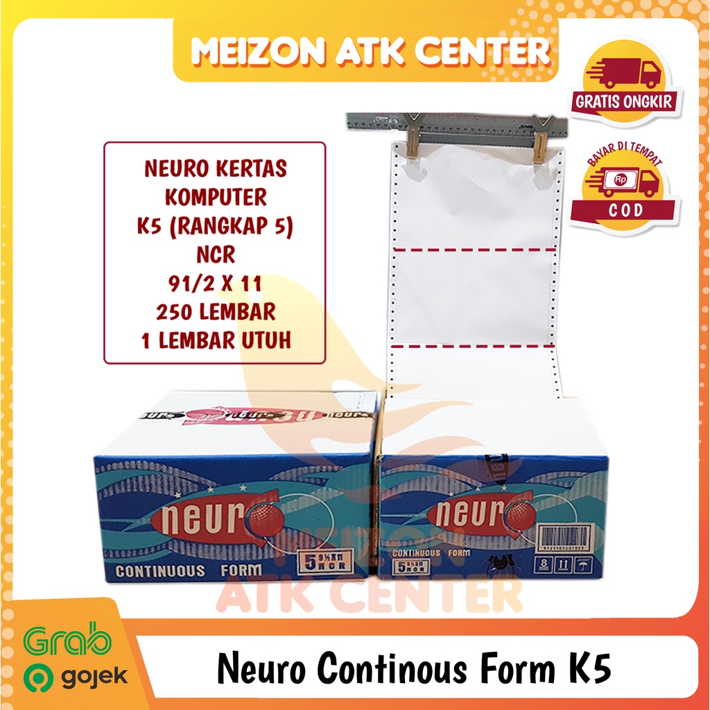 Jual NEURO Continous Form 91/2 x 11 5 Ply ( K5 Neuro ) NCR Kertas ...