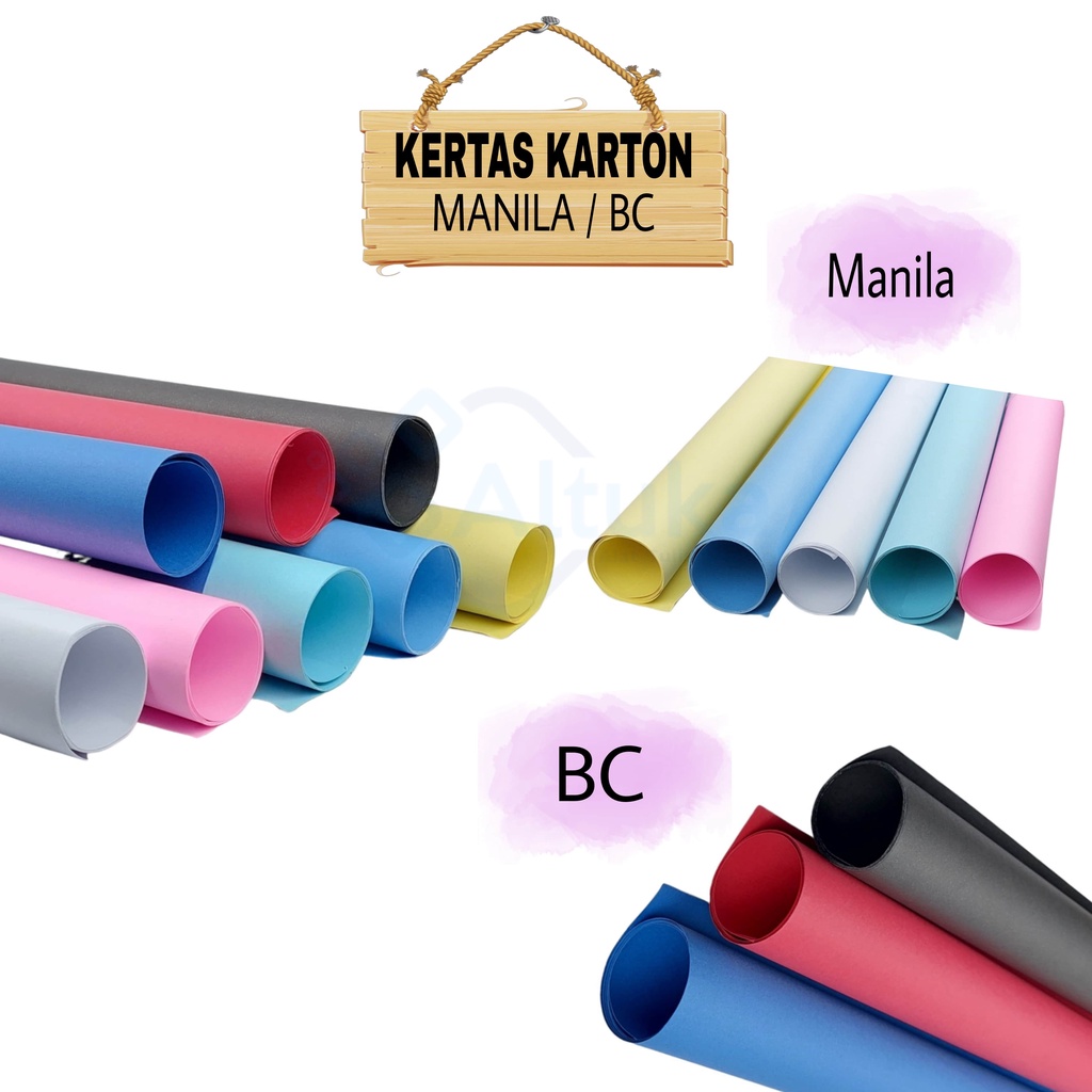 Jual (3pcs) Kertas Manila / Karton BC Warna 61x86cm 150gsm | Shopee ...
