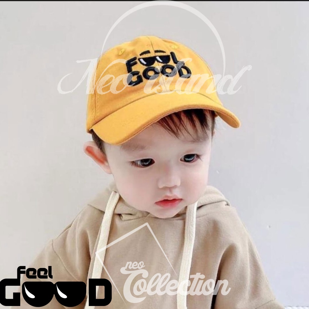 Jual Topi anak Feel good / Topi anak karakter feel good topi anak lucu ...