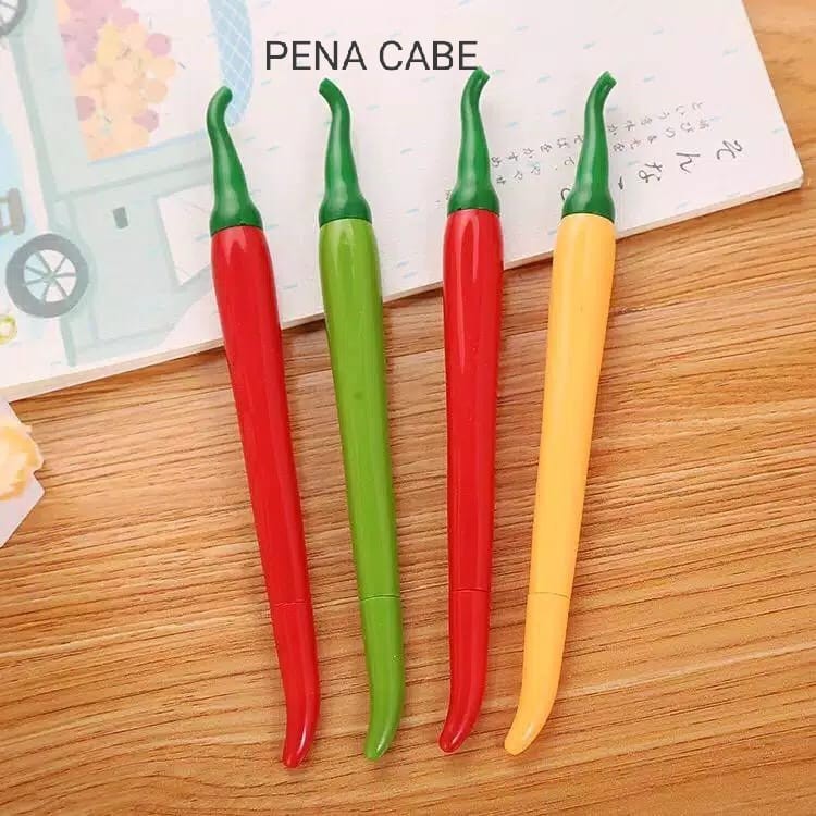 Jual PULPEN BENTUK CABE - PENA CABAI - PENA FOODD | Shopee Indonesia