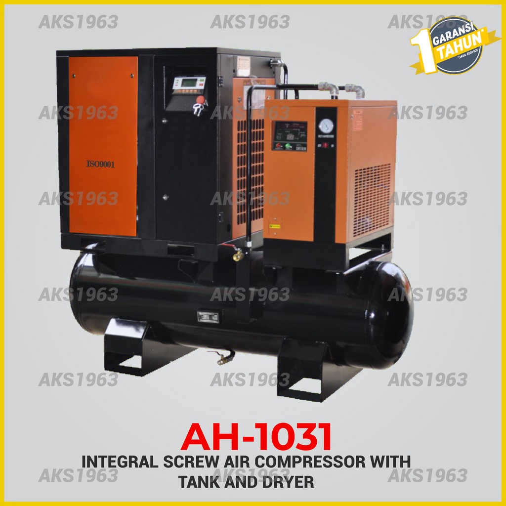 Jual Kompresor Angin Udara Integral Screw Air Compressor Dinamo 7,5 KW ...