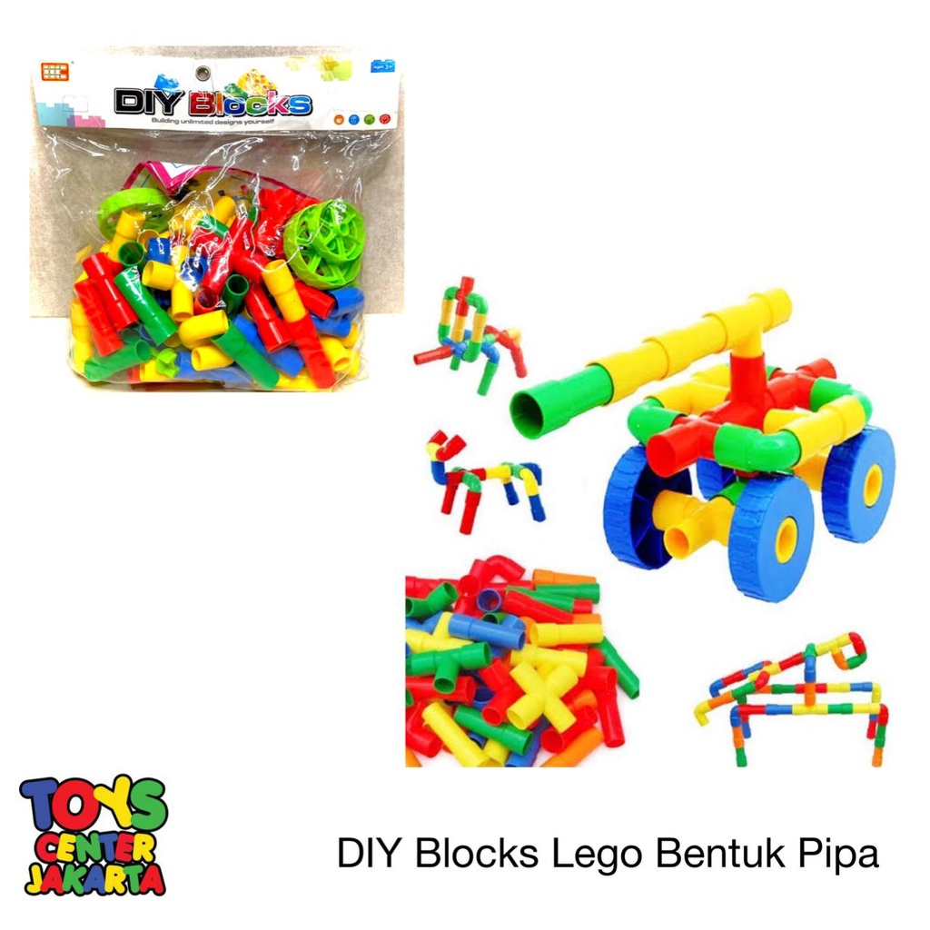 Jual JTM - MAINAN EDUKASI BLOCK LEGO BENTUK PIPA - LEGO BLOCK PIPA ...