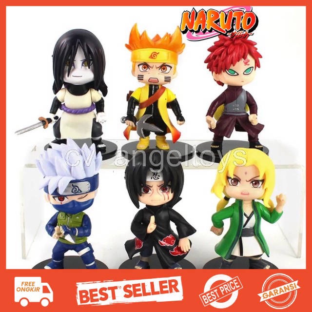 Jual FIGURE ANIME NARUTO GAARA KAKASHI ITACHI UCHIHA SASUKE JIRAYA ...