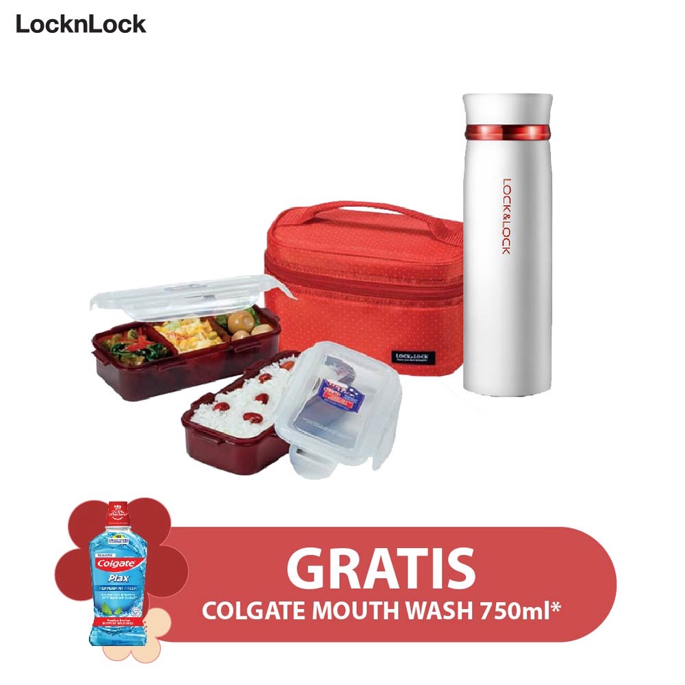 Jual LocknLock Exclusive Bundling Product (Feather Light Tumbler) - Free Colgate Mouthwash 750ml ...