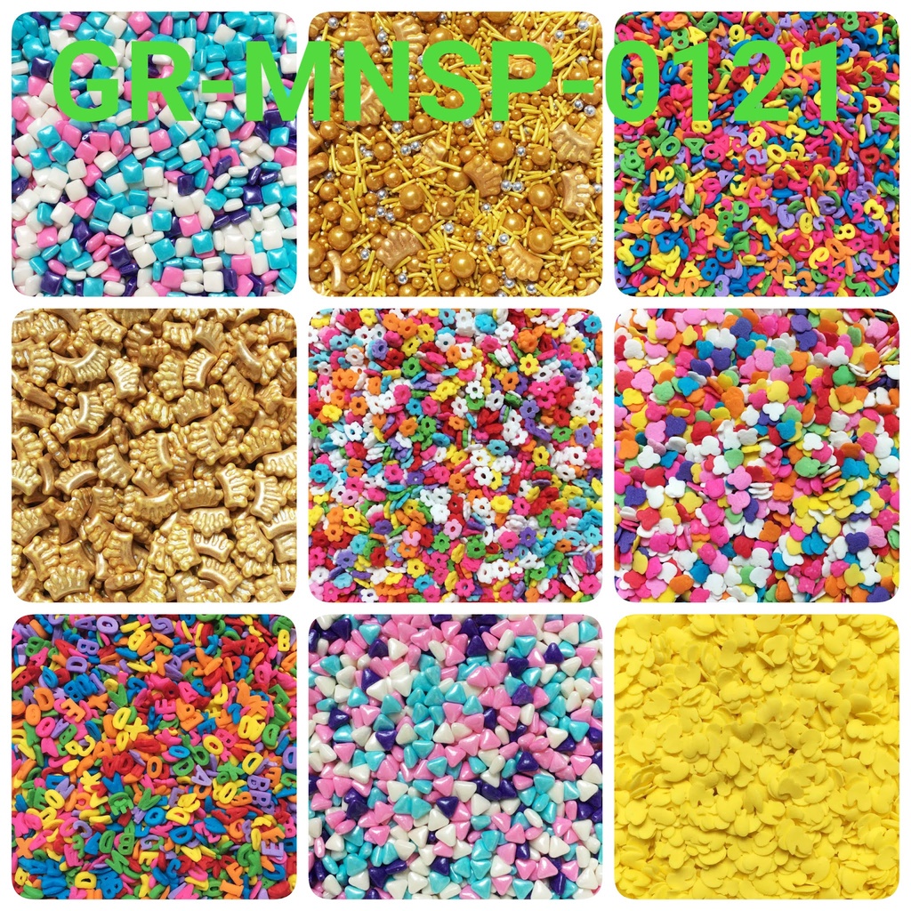 Jual GR-MNSP-0121 Sprinkles trimit springkel 10gr angka huruf mahkota ...
