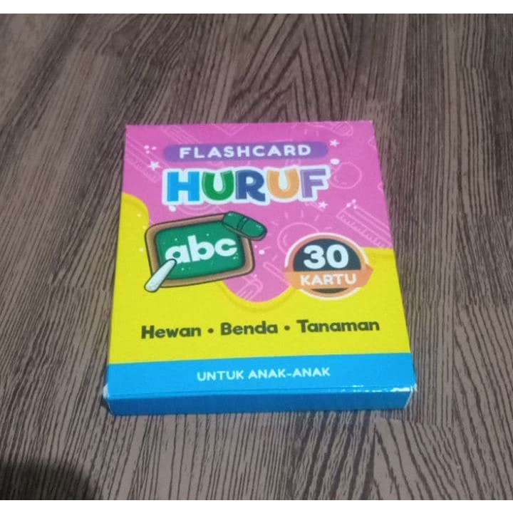 Jual Mainan Kartu Flash Card Flashcard Anak Edukasi Tema Huruf | Shopee Indonesia
