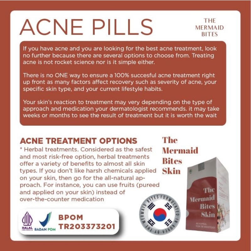 Jual PIL JERAWAT / OBAT JERAWAT / ACNE PILL / THE MERMAID BITES SKIN ...