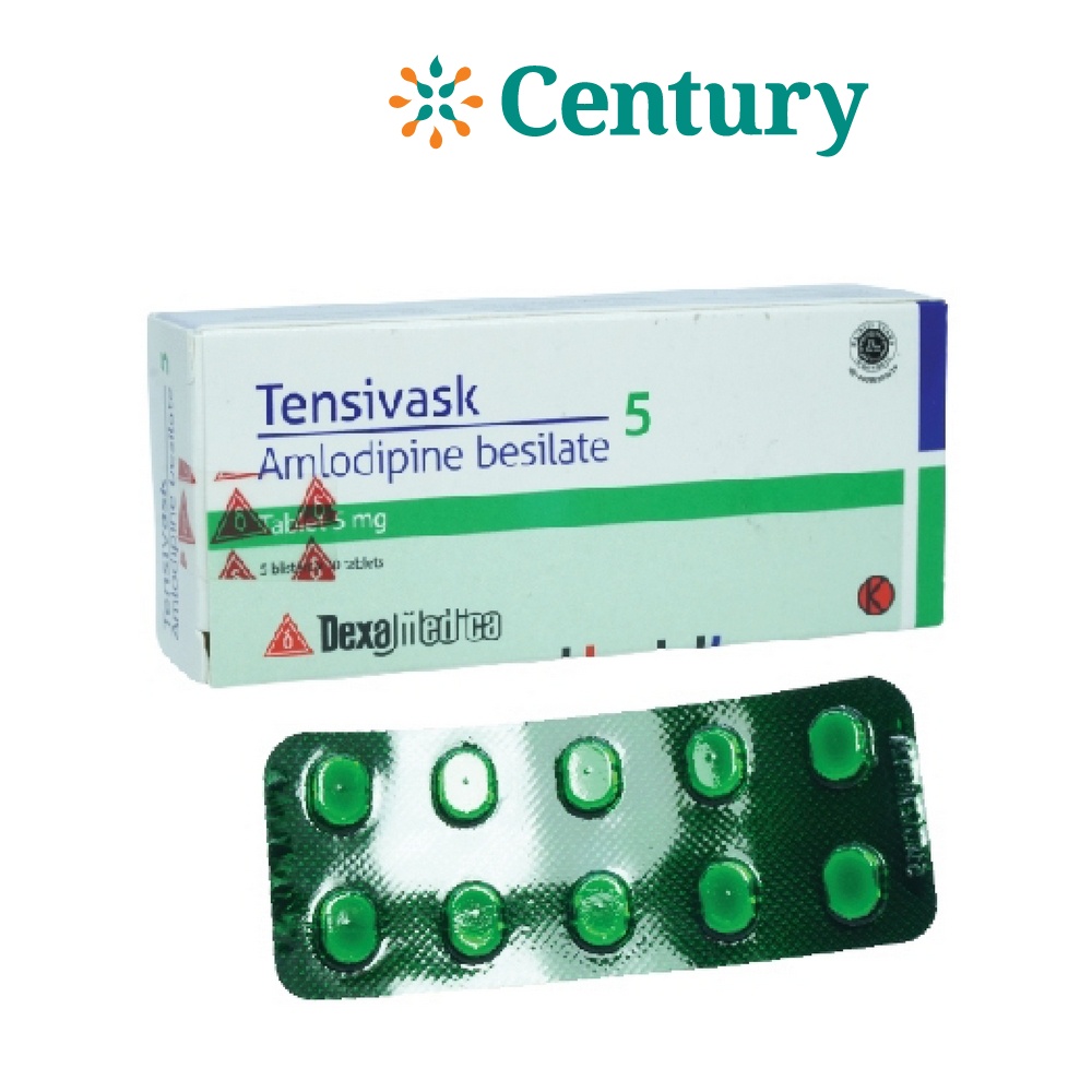 Jual TENSIVASK 1 STRIP 10 TABLET / AMLODIPINE BESYLATE 5 MG ...