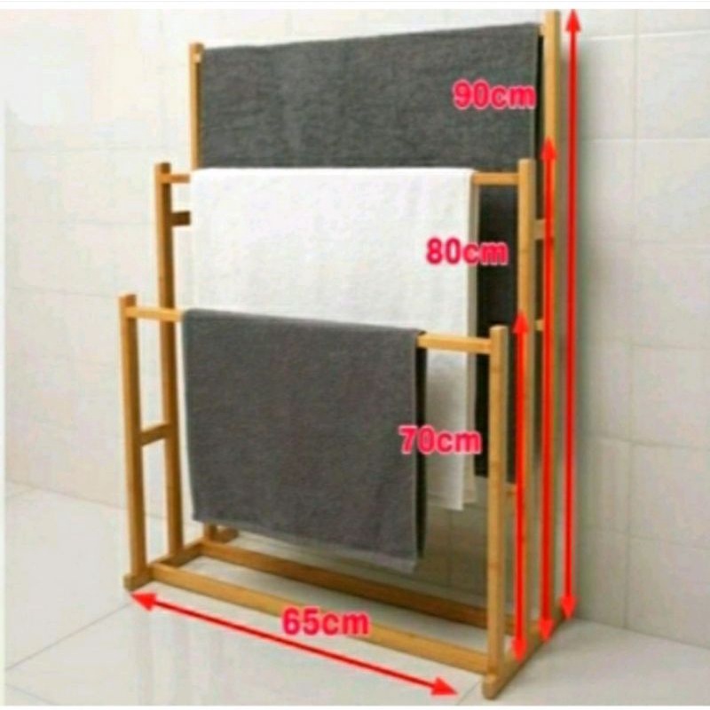 Jual RAK HANDUK KAYU 2-3 TIANG | Shopee Indonesia