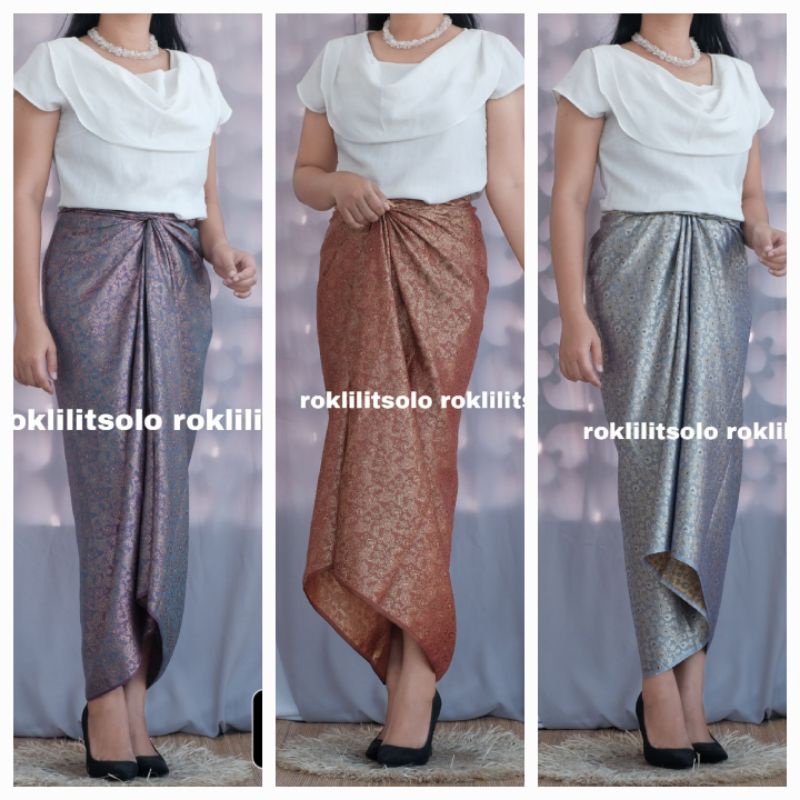 Jual Rok lilit songket / rok songket / wrap skirt instan / kain lilit ...