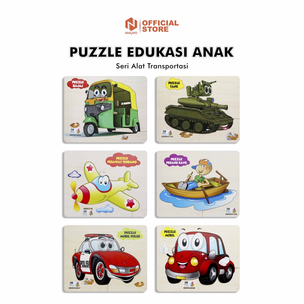 Jual Puzzle Edukasi Anak / Puzzle Kayu / Puzzle Anak Puzzle Transportsi ...