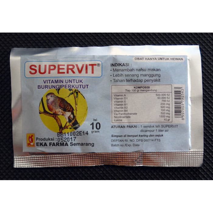 Jual Vitamin Burung Eka Farma Supervit Powder 10g | Shopee Indonesia