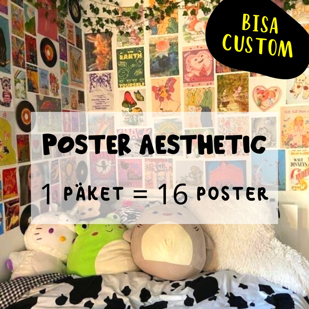 Jual (16pcs) POSTER DINDING AESTHETIC | POSTER KAMAR TUMBLR | WALL ART ...