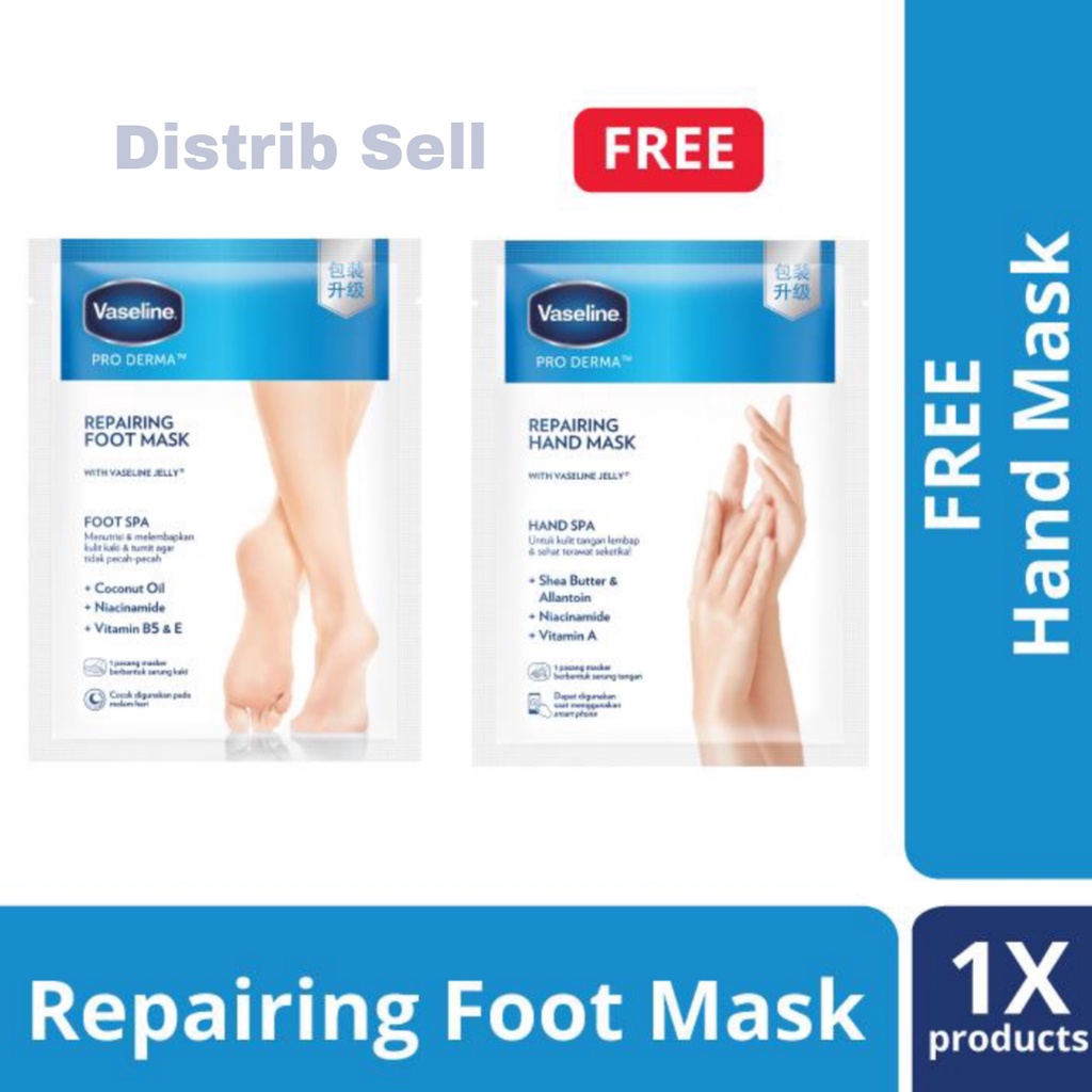Jual Vaseline Repairing Foot Mask & Repairing Hand Mask with Vaseline ...