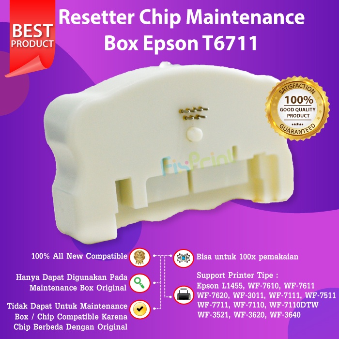 Jual Resetter Original Maintenance Box Chip T6711 Epson L1455 WF7611 WF7610 | Shopee Indonesia