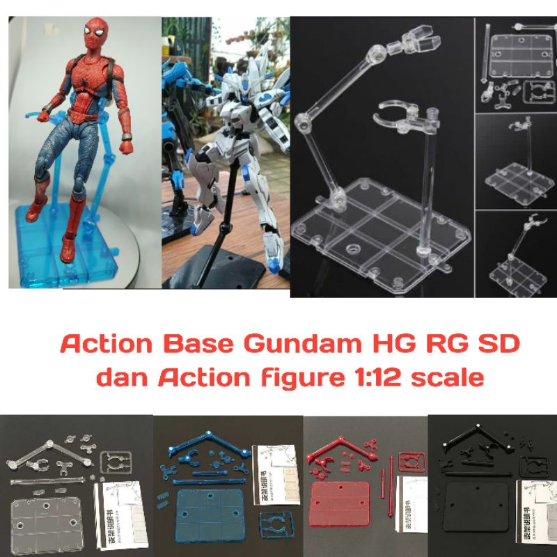 Jual display stand base Gundam HG RG SD 1:12 Action base SHF figma neca ...
