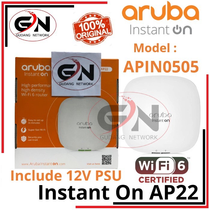 Jual R4W02A HPE Aruba Instant On AP22 (RW) 2x2 Wi-Fi 6 Indoor Access Point | Shopee Indonesia