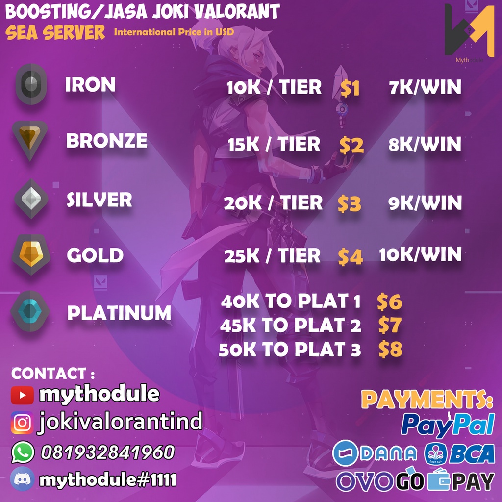 Jual Joki Boosting Ranked Valorant Indonesia [ Fast and Cheap ...
