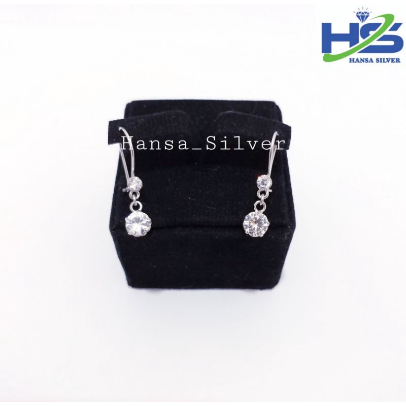 Jual Anting Perak Asli Silver 925 Lapis Emas Putih Model Agogo Desi - Anting Wanita Anti Karat ...