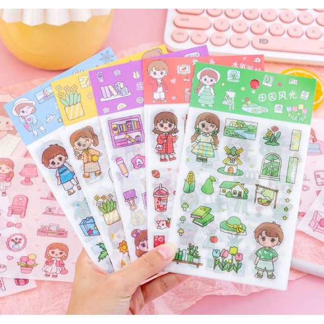 Jual WW 40 Stiker Tempel Karakter Sticker Gelas Buku Dinding Dekorasi ...